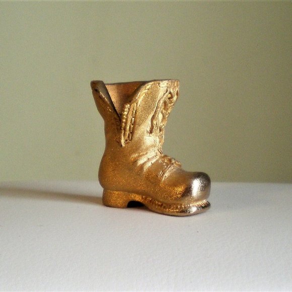 Accents | Vintage Solid Brass Boot Mini Figurine | Poshmark